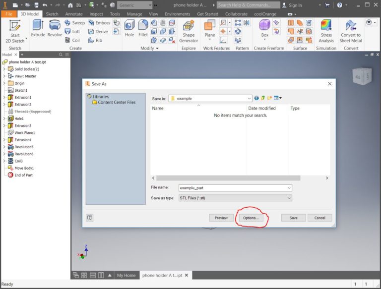 How To Export Stl File From Inventor To Cura For 3d Printing Pcb
